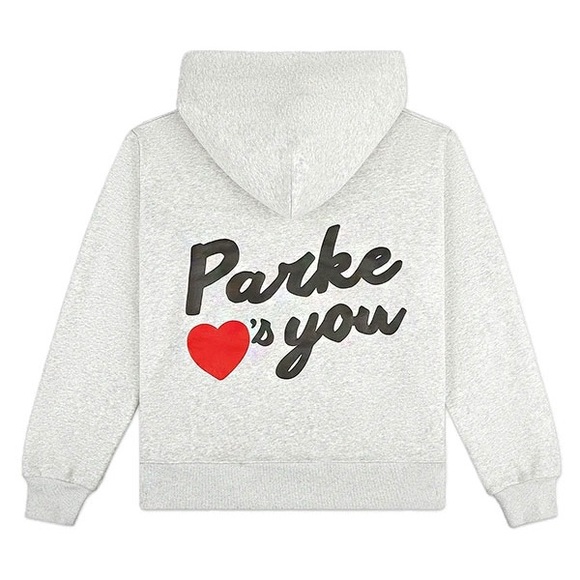 Parke | Sweaters | Parke Womens Gray Hoodie With Red Heart Design Size ...